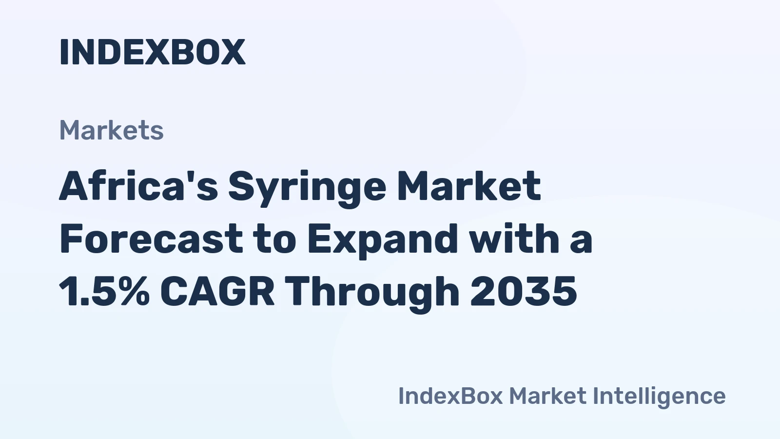 Africa's Syringe Market Forecast to Expand with a 1.5% CAGR Through 2035