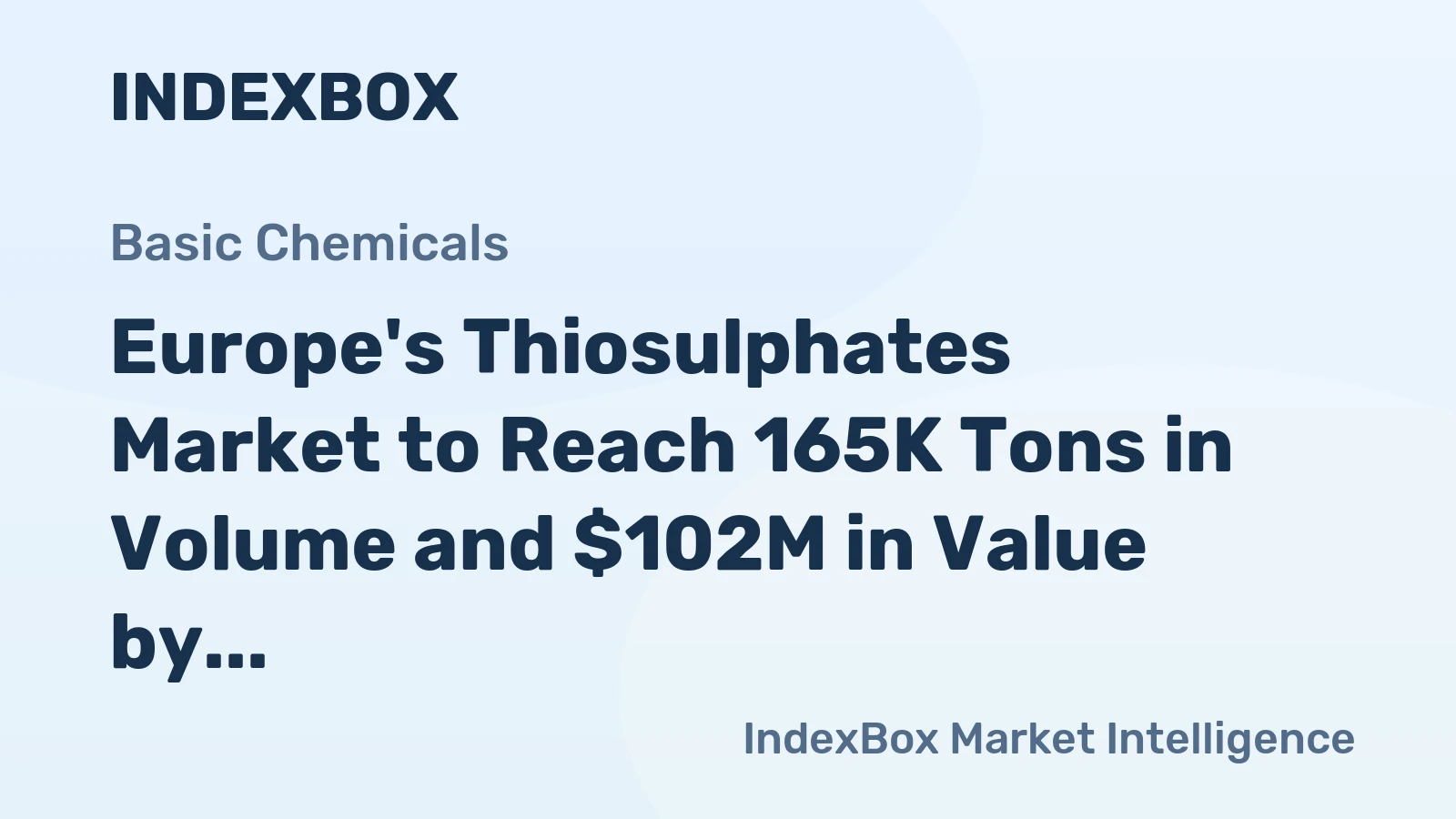 Europe's Thiosulphates Market to Reach 165K Tons in Volume and $102M in Value by 2035