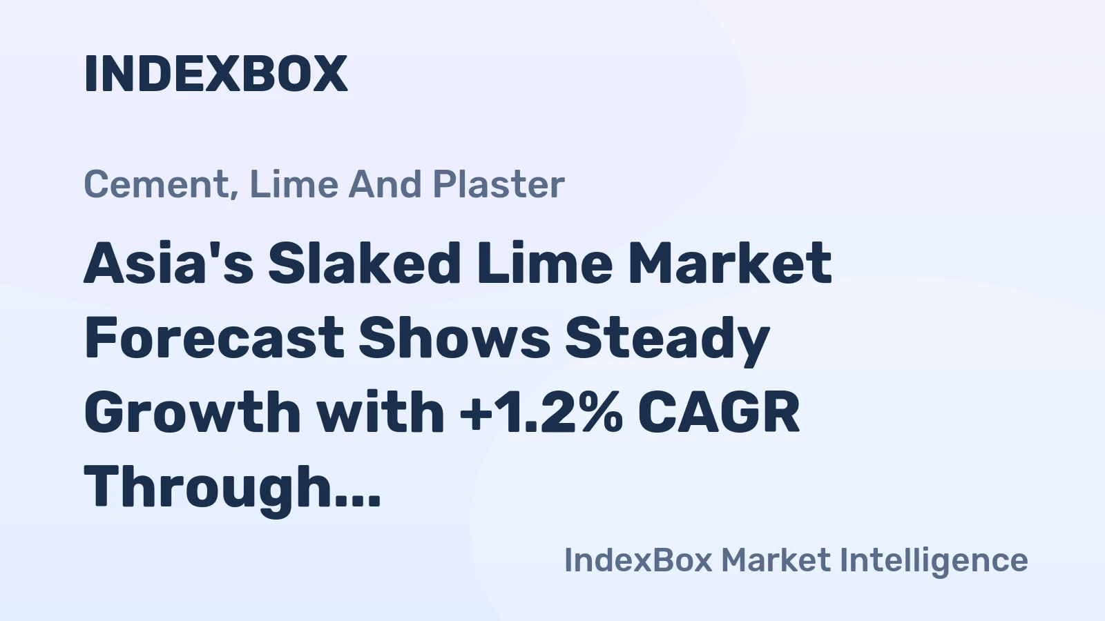 Asia's Slaked Lime Market Forecast Shows Steady Growth with +1.2% CAGR Through 2035