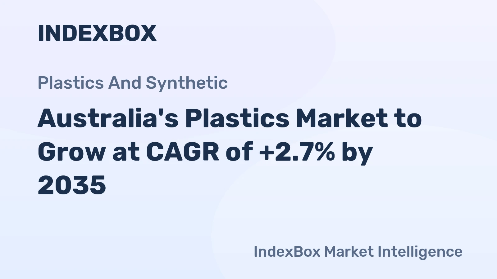 Australia's Plastics Market to Grow at CAGR of +2.7% by 2035
