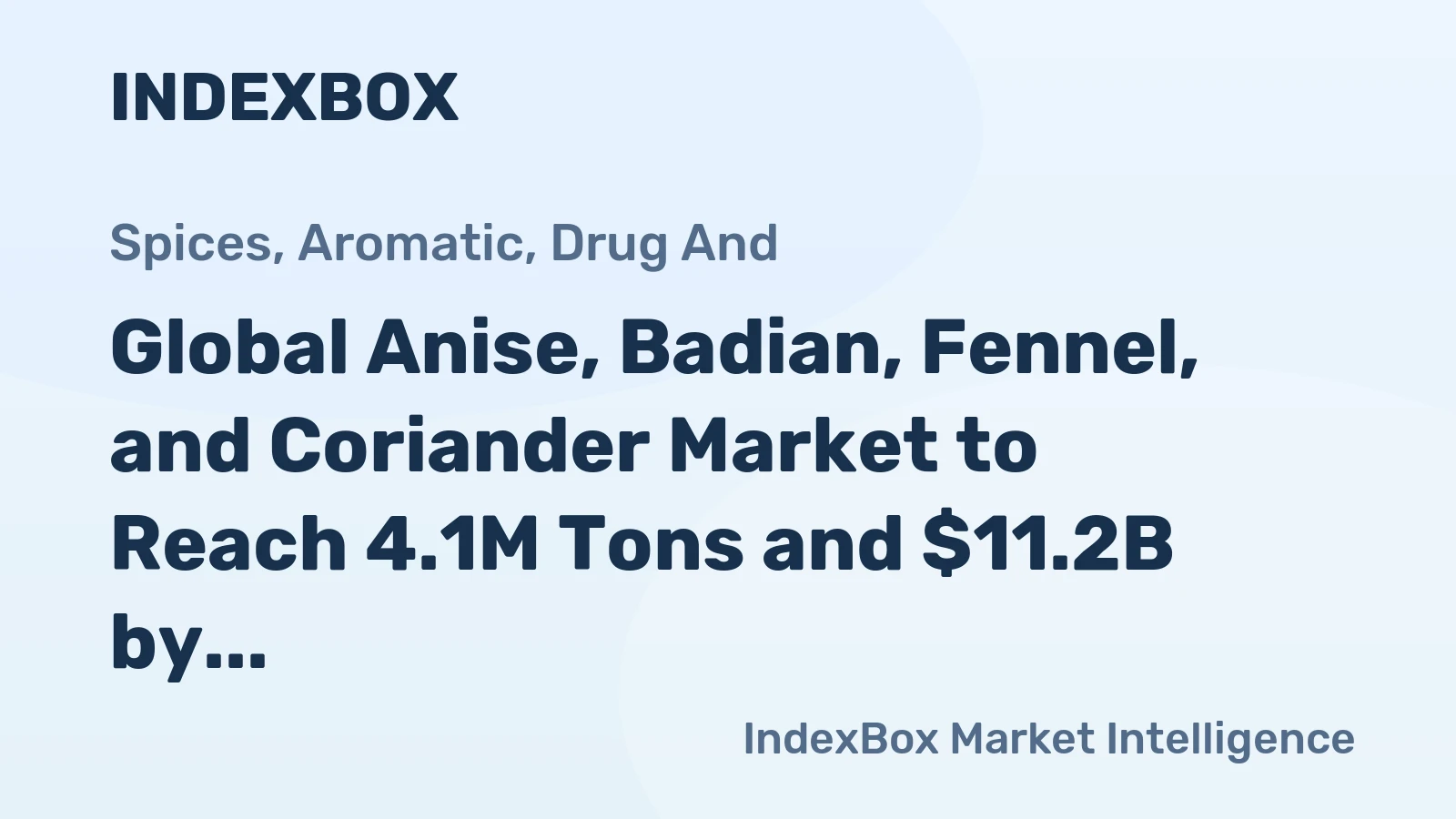 Global Anise, Badian, Fennel, and Coriander Market to Reach 4.1M Tons and $11.2B by 2035