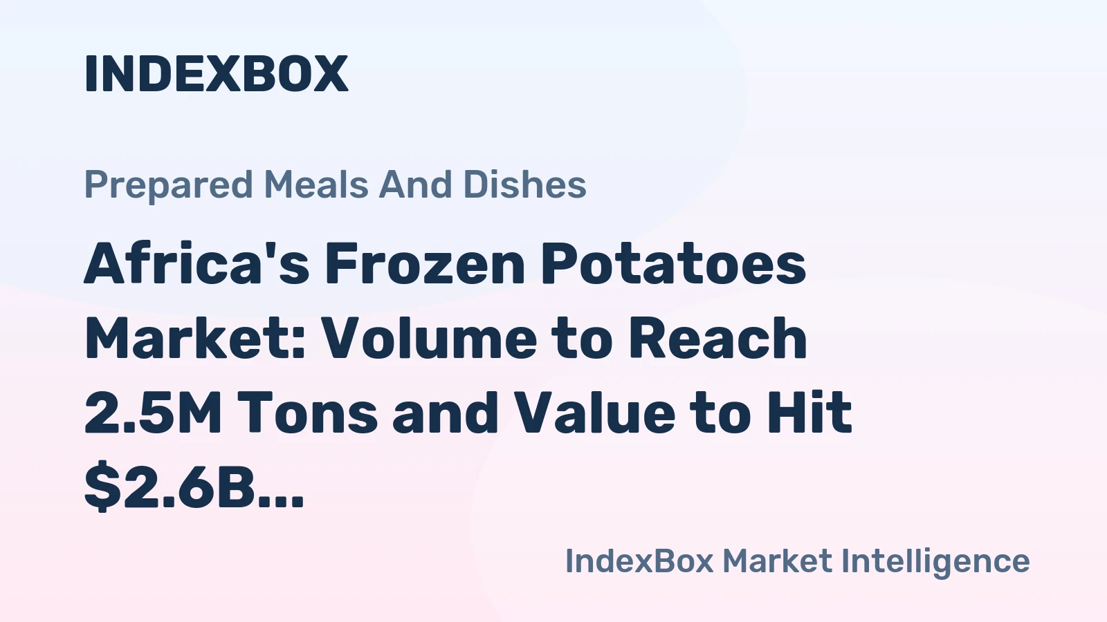 Africa's Frozen Potatoes Market: Volume to Reach 2.5M Tons and Value to Hit $2.6B by 2035