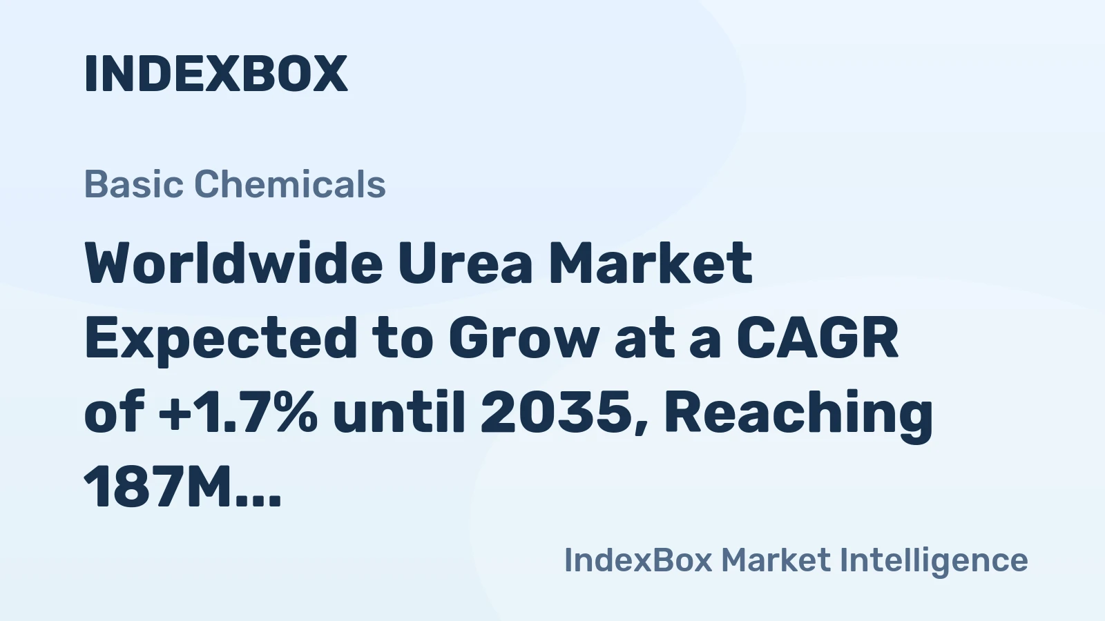 Worldwide Urea Market Expected to Grow at a CAGR of +1.7% until 2035, Reaching 187M Tons