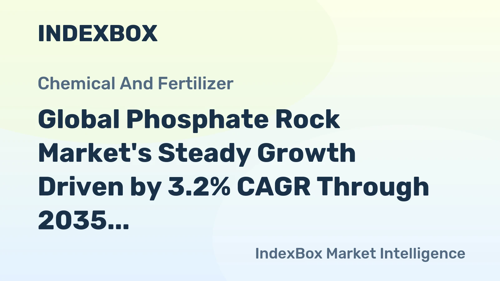 Global Phosphate Rock Market's Steady Growth Driven by 3.2% CAGR Through 2035