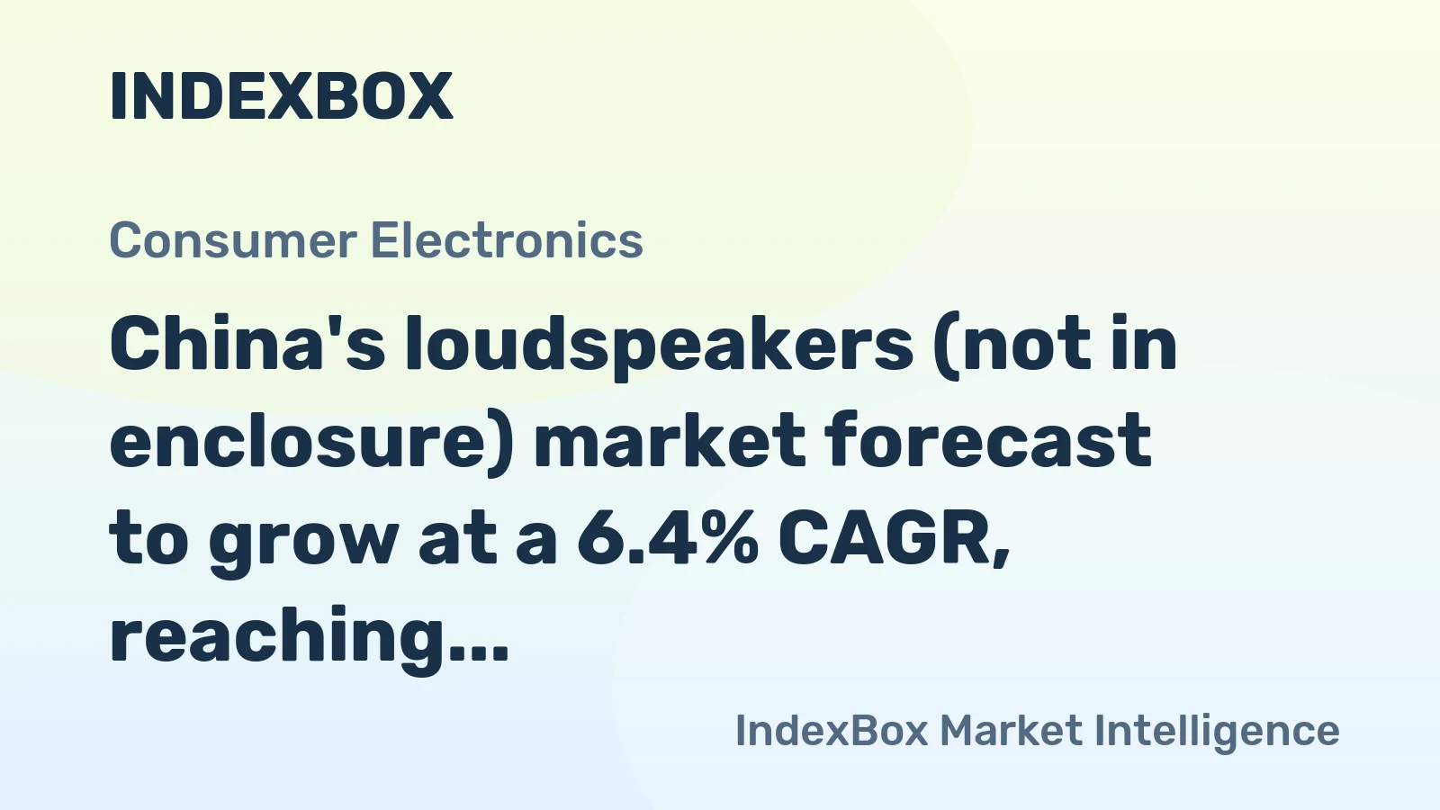 China's loudspeakers (not in enclosure) market forecast to grow at a 6.4% CAGR, reaching $17.7B by 2035 on sustained demand.