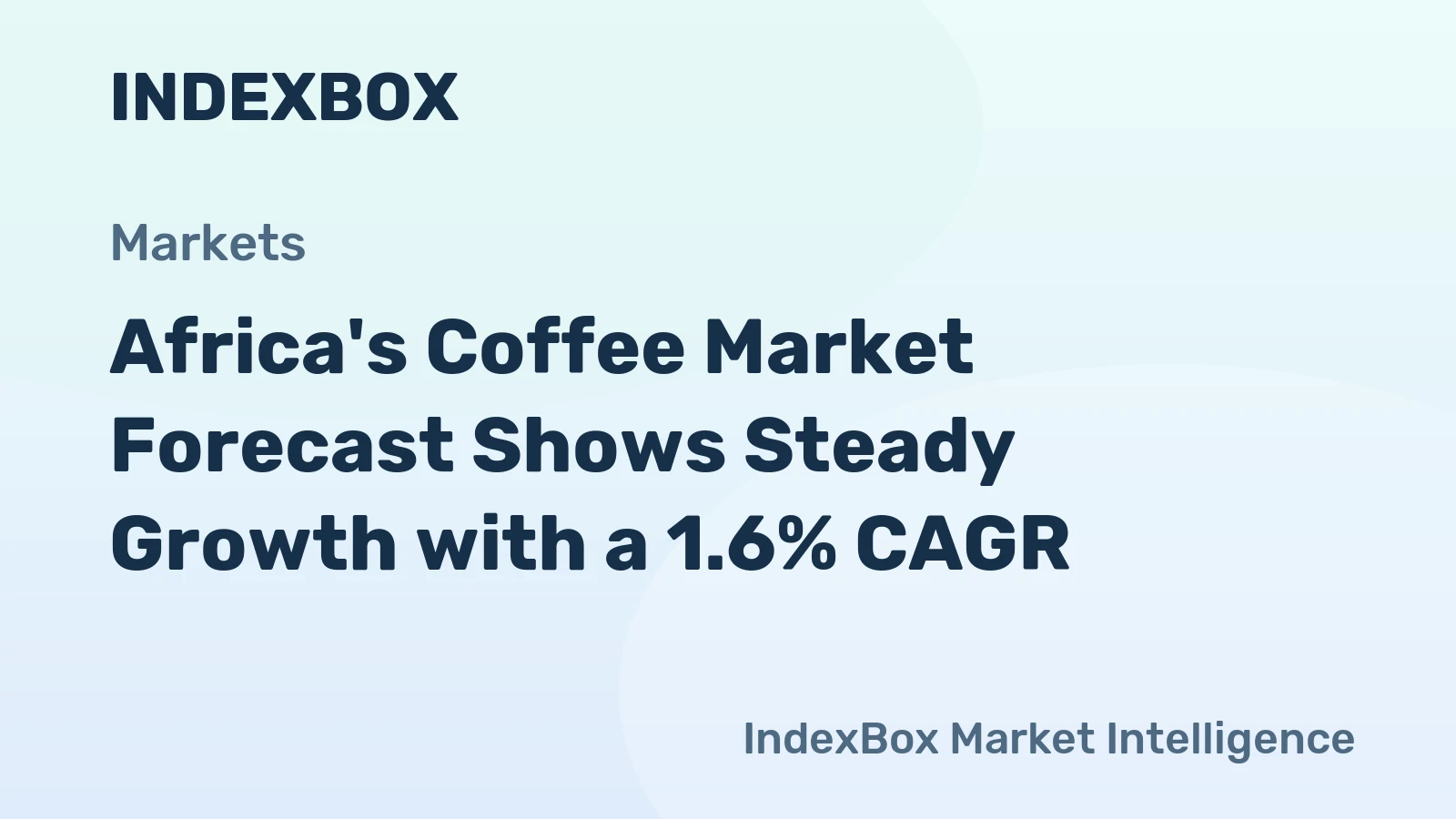 Africa's Coffee Market Forecast Shows Steady Growth with a 1.6% CAGR
