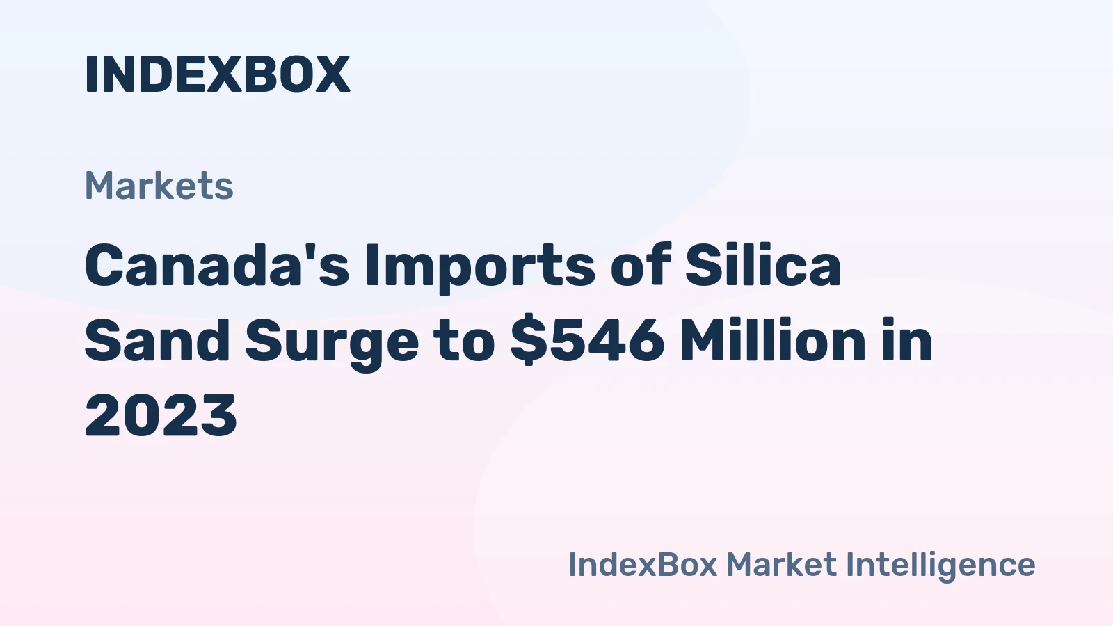 Canada's Imports of Silica Sand Surge to $546 Million in 2023