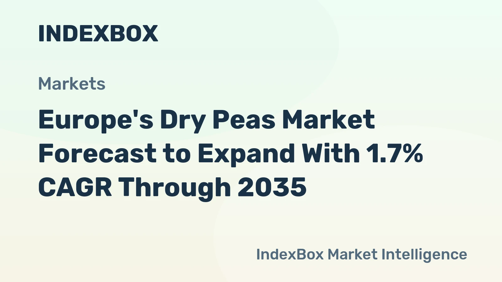 Europe's Dry Peas Market Forecast to Expand With 1.7% CAGR Through 2035