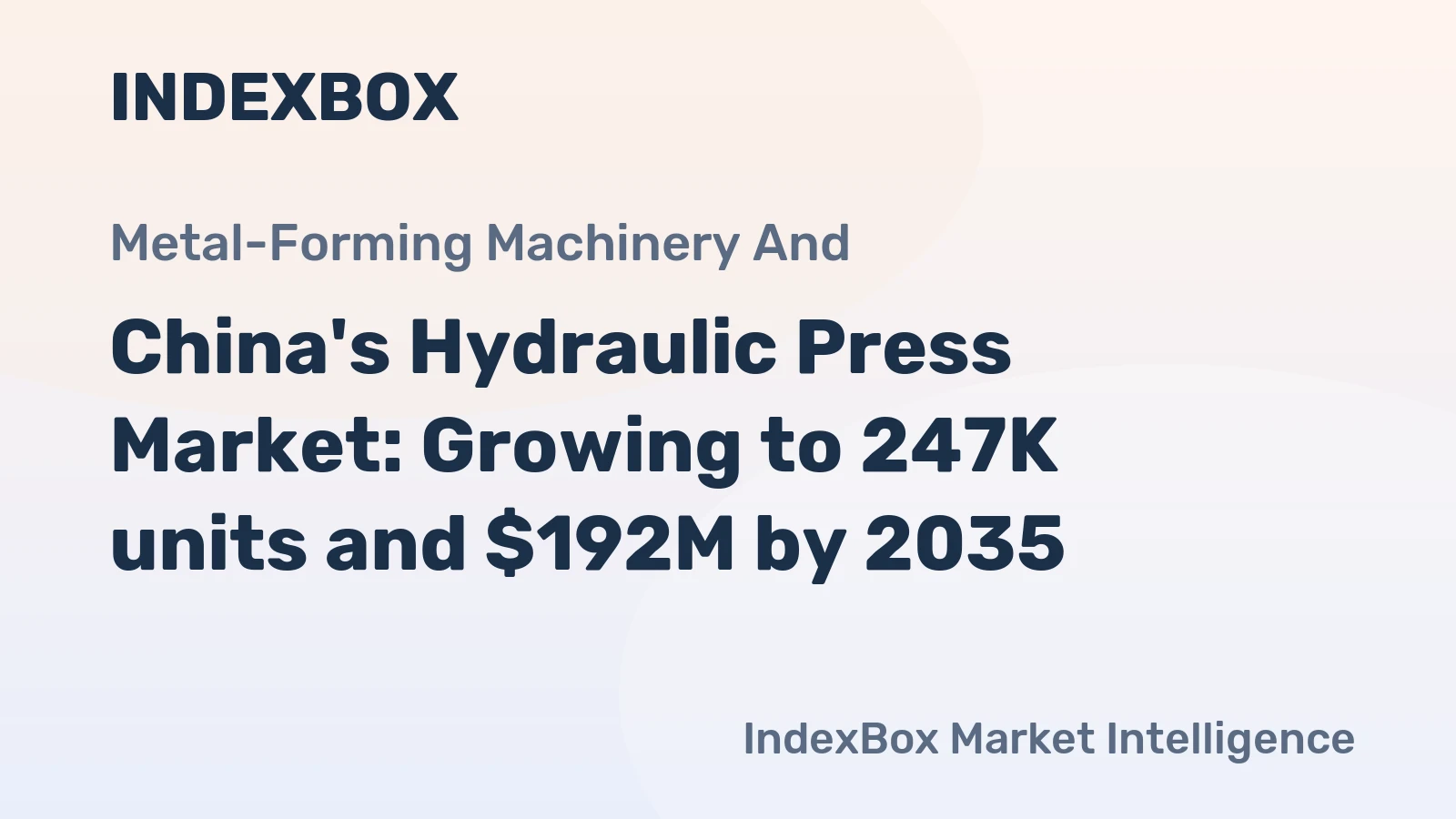 China's Hydraulic Press Market: Growing to 247K units and $192M by 2035