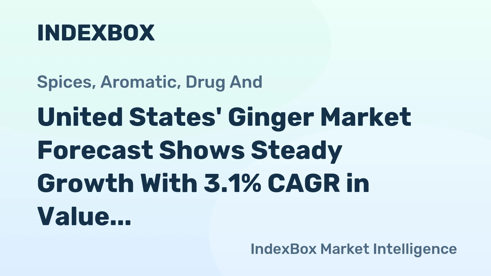 United States' Ginger Market Forecast Shows Steady Growth With 3.1% CAGR in Value Through 2035