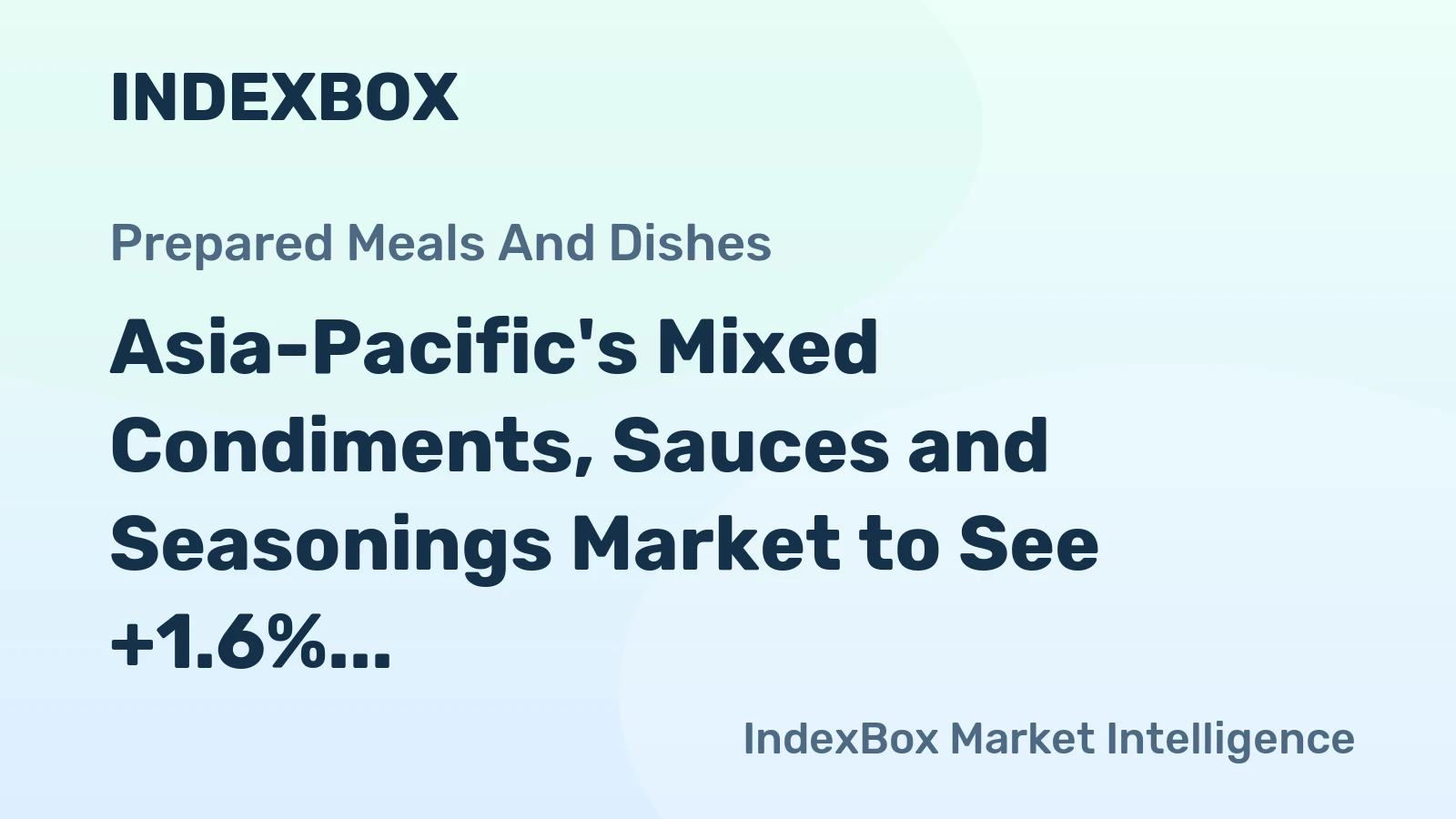 Asia-Pacific's Mixed Condiments, Sauces and Seasonings Market to See +1.6% CAGR Growth through 2035