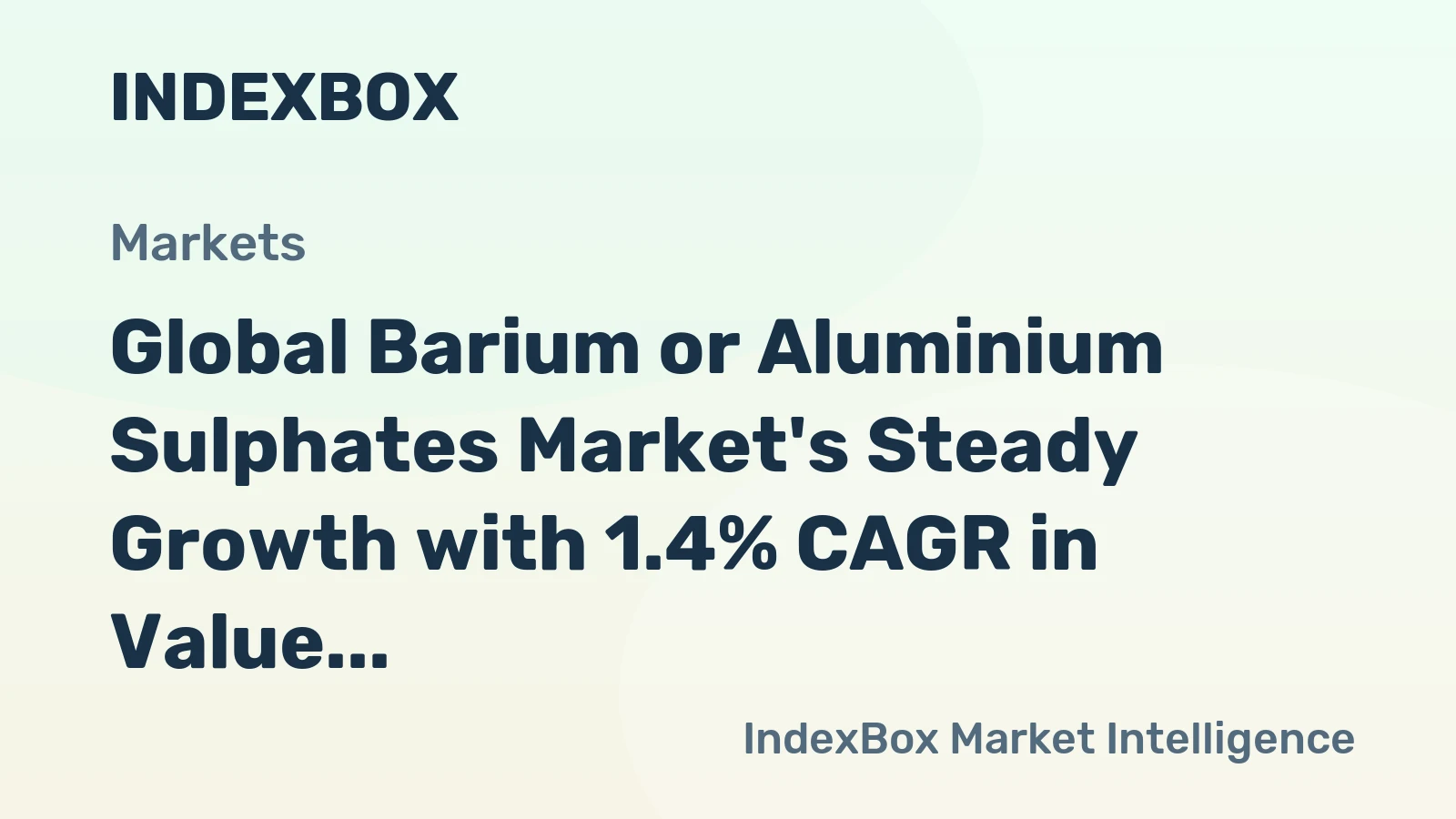 Global Barium or Aluminium Sulphates Market's Steady Growth with 1.4% CAGR in Value Through 2035
