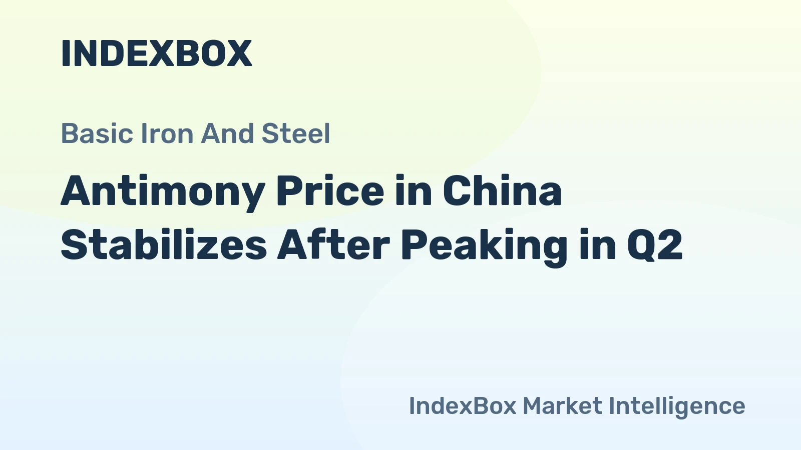 Antimony Price in China Stabilizes After Peaking in Q2