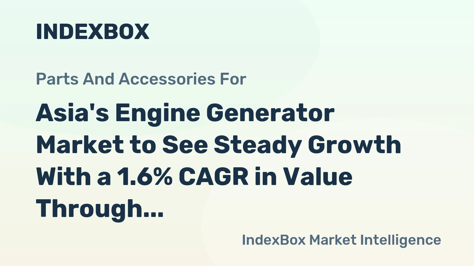 Asia's Engine Generator Market to See Steady Growth With a 1.6% CAGR in Value Through 2035