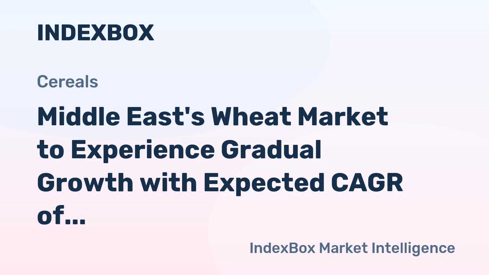Middle East's Wheat Market to Experience Gradual Growth with Expected CAGR of +0.9% through 2035