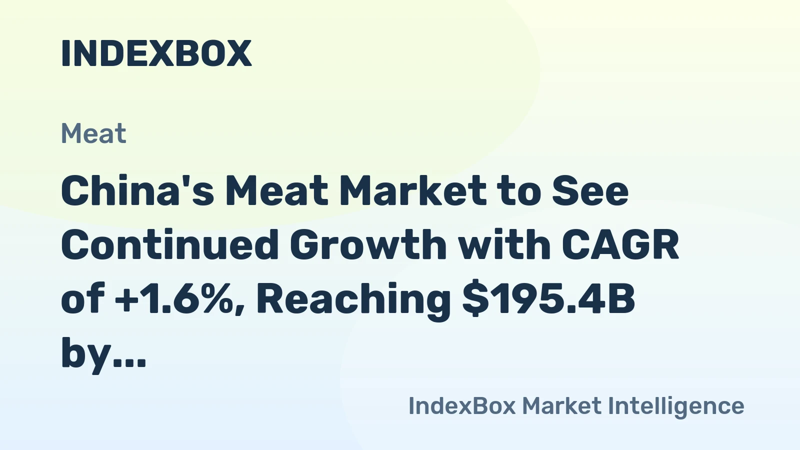 China's Meat Market to See Continued Growth with CAGR of +1.6%, Reaching $195.4B by 2035