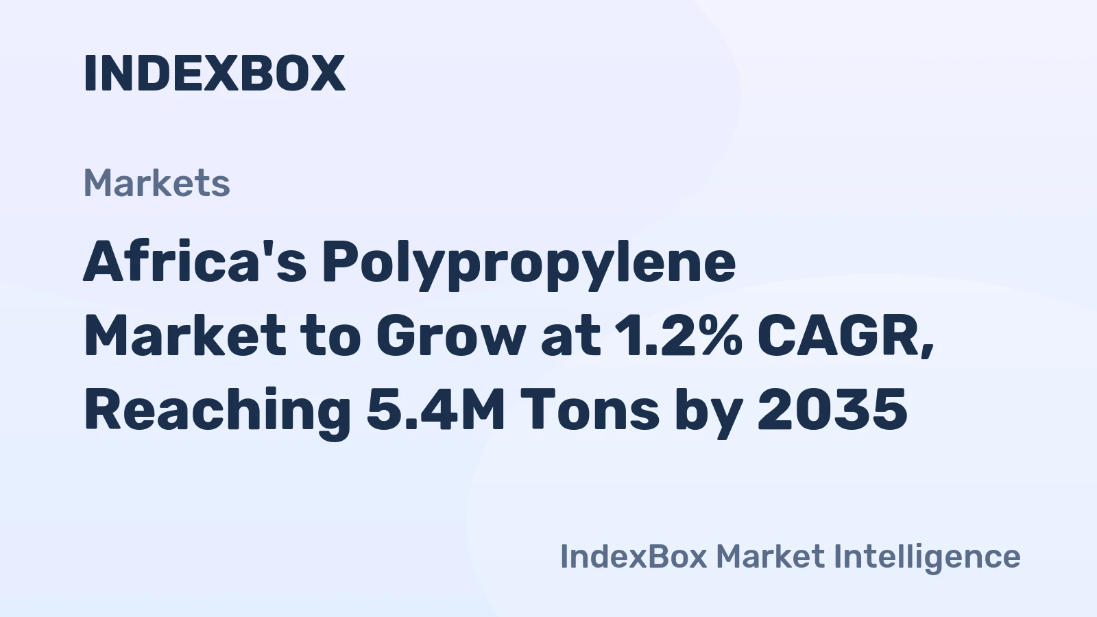 Africa's Polypropylene Market to Grow at 1.2% CAGR, Reaching 5.4M Tons by 2035