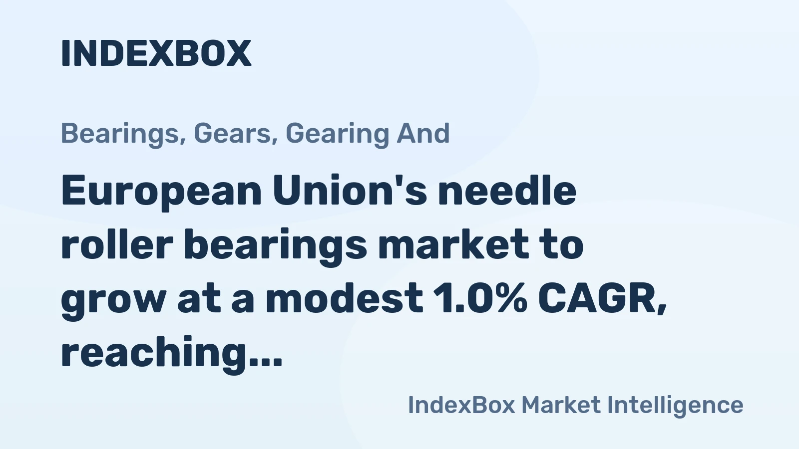 European Union's needle roller bearings market to grow at a modest 1.0% CAGR, reaching $776M by 2035.