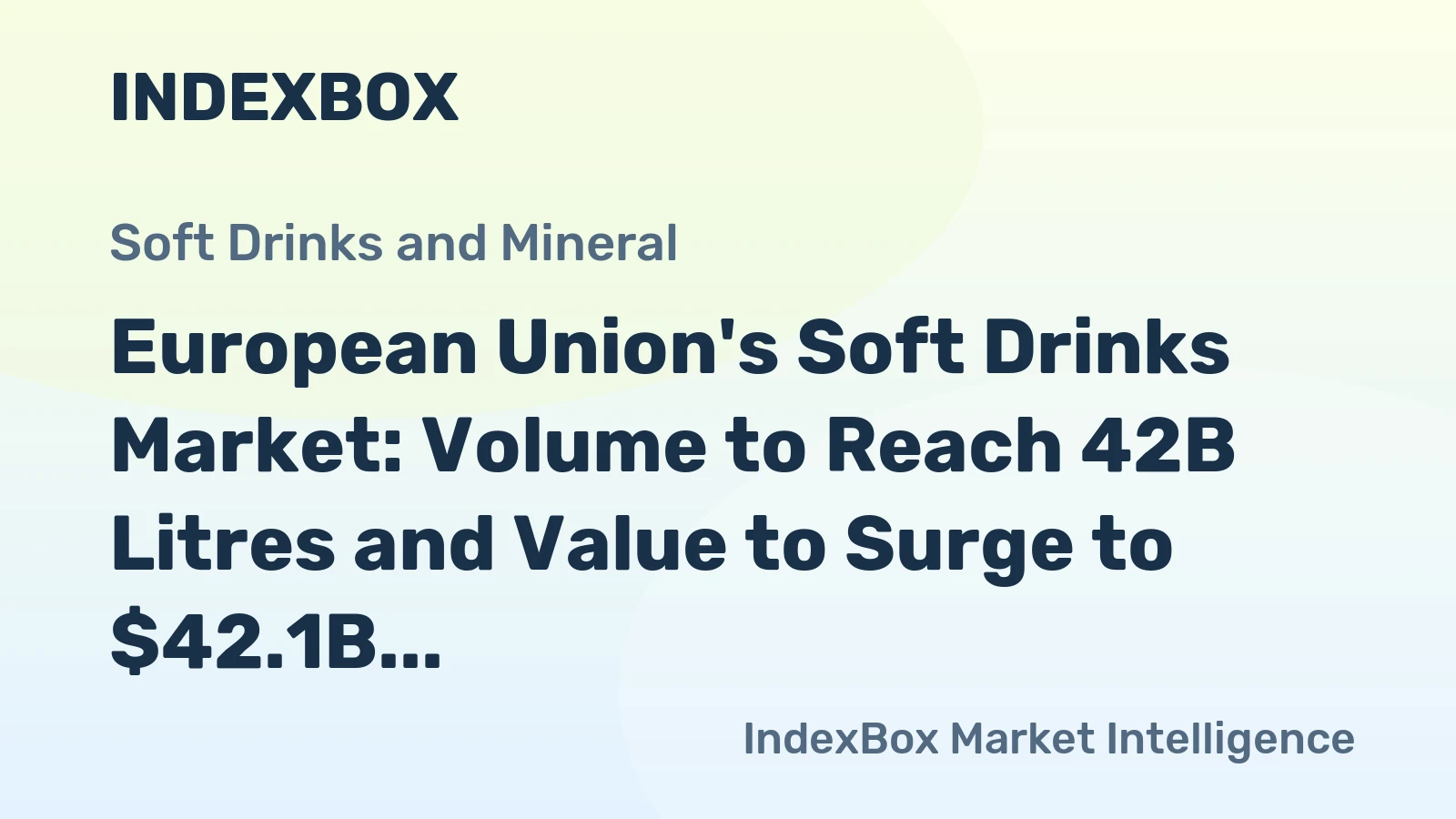 European Union's Soft Drinks Market: Volume to Reach 42B Litres and Value to Surge to $42.1B by 2035