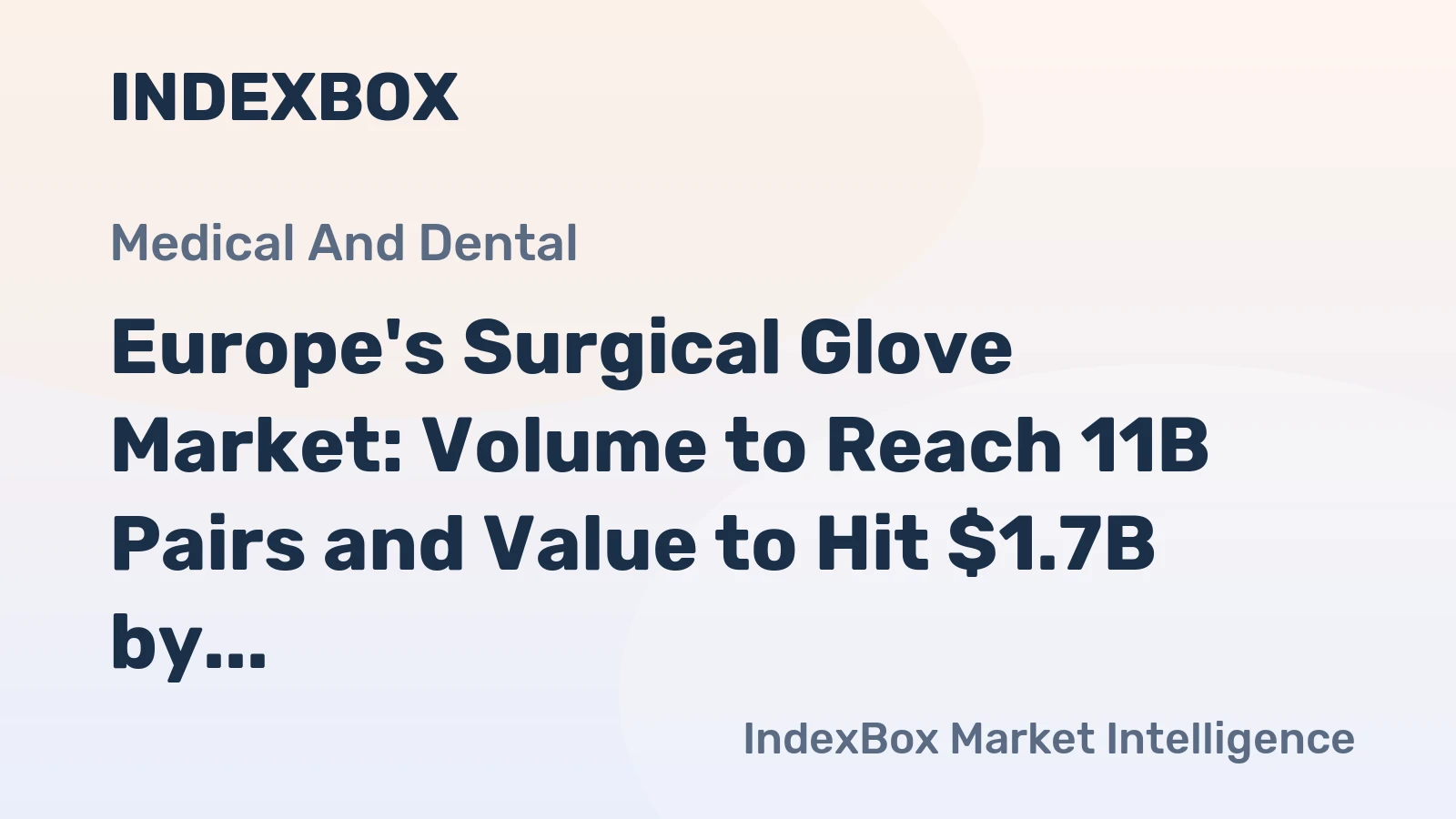 Europe's Surgical Glove Market: Volume to Reach 11B Pairs and Value to Hit $1.7B by 2035, Driven by Rising Demand
