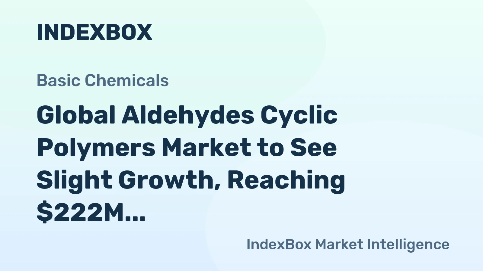 Global Aldehydes Cyclic Polymers Market to See Slight Growth, Reaching $222M by 2035