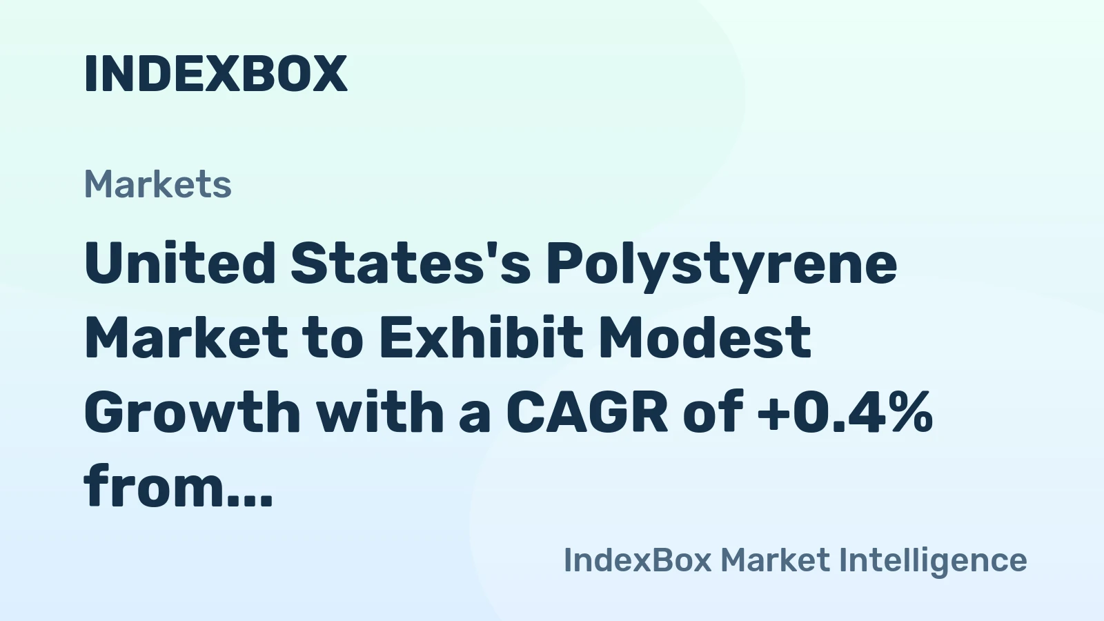United States's Polystyrene Market to Exhibit Modest Growth with a CAGR of +0.4% from 2024 to 2035, Reaching $3.1B by the End of 2035