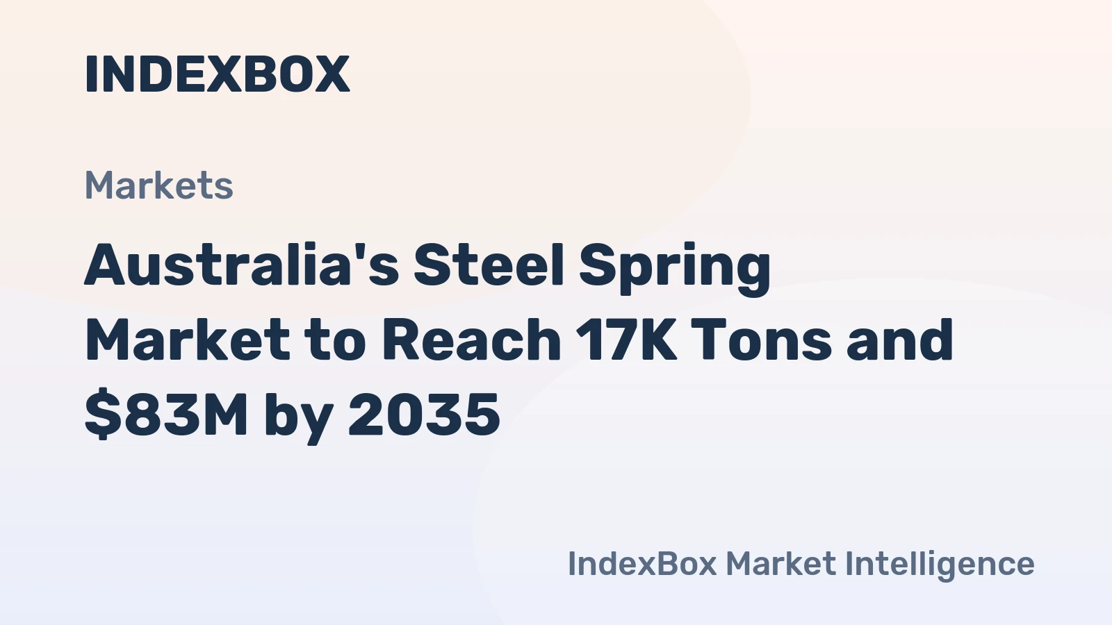 Australia's Steel Spring Market to Reach 17K Tons and $83M by 2035