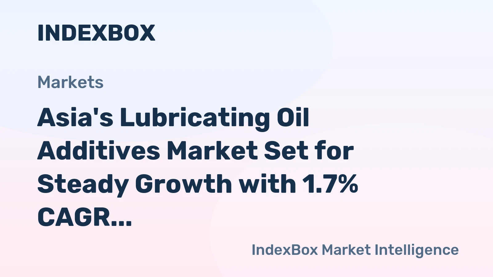 Asia's Lubricating Oil Additives Market Set for Steady Growth with 1.7% CAGR Through 2035