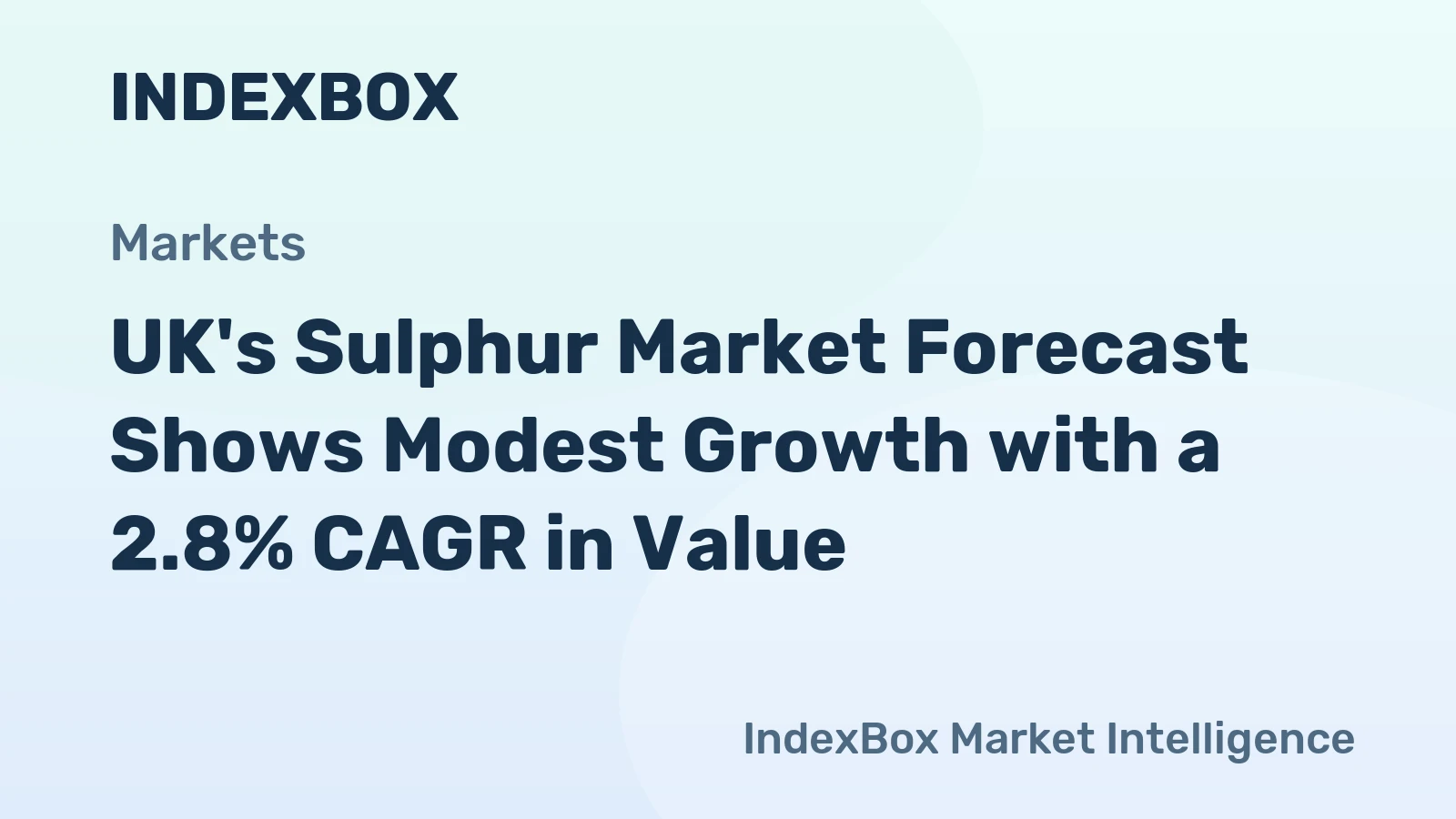 UK's Sulphur Market Forecast Shows Modest Growth with a 2.8% CAGR in Value