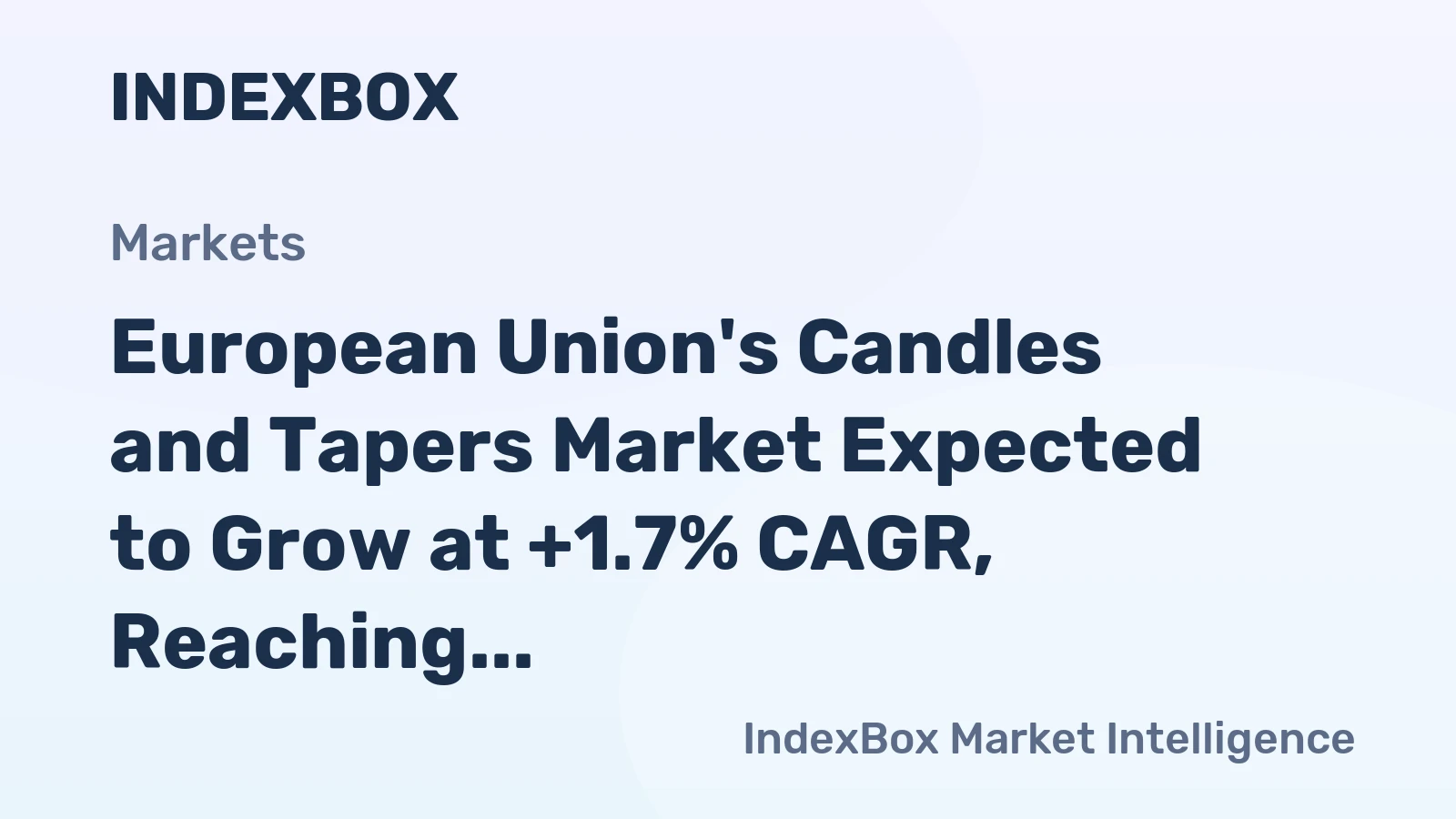 European Union's Candles and Tapers Market Expected to Grow at +1.7% CAGR, Reaching $4.3B by 2035