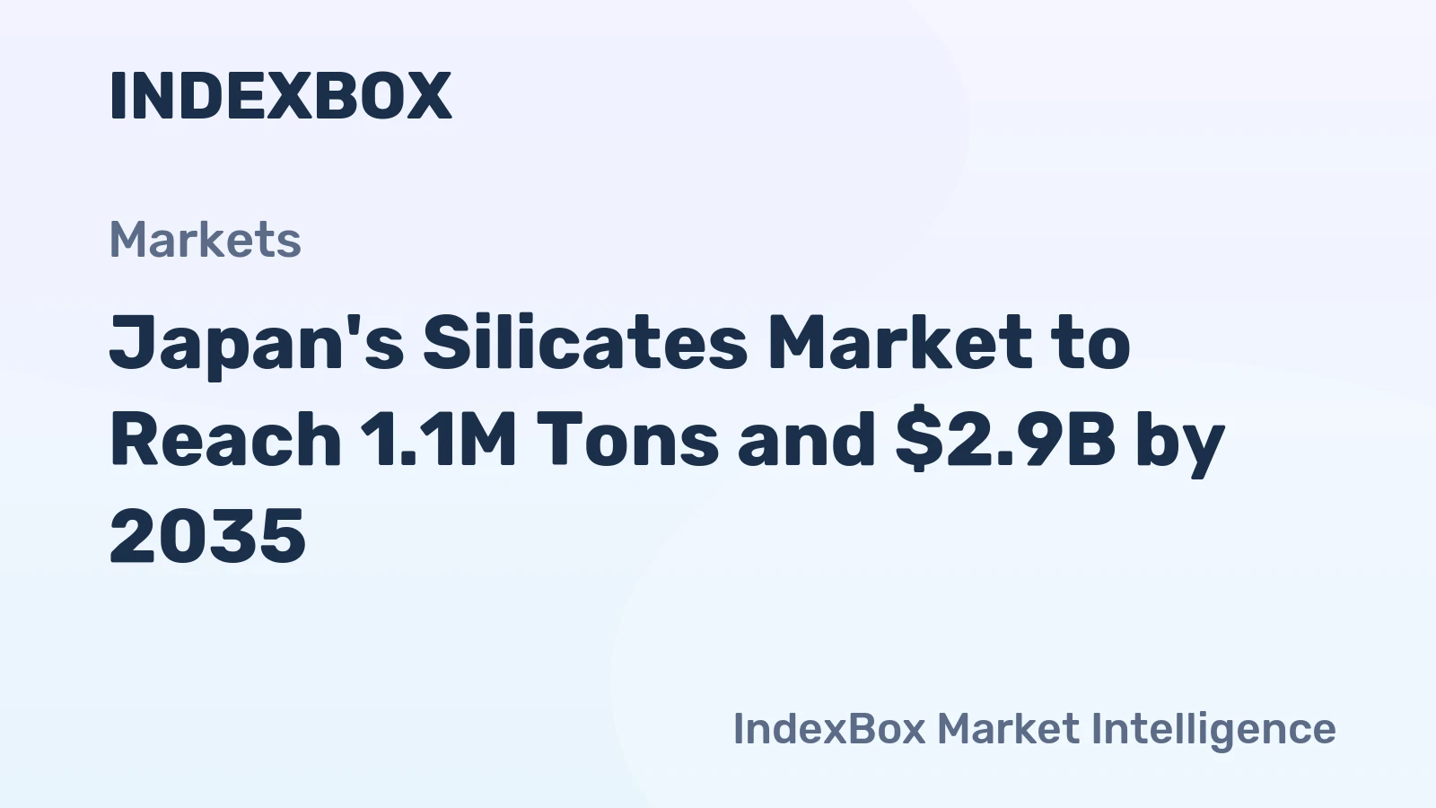 Japan's Silicates Market to Reach 1.1M Tons and $2.9B by 2035