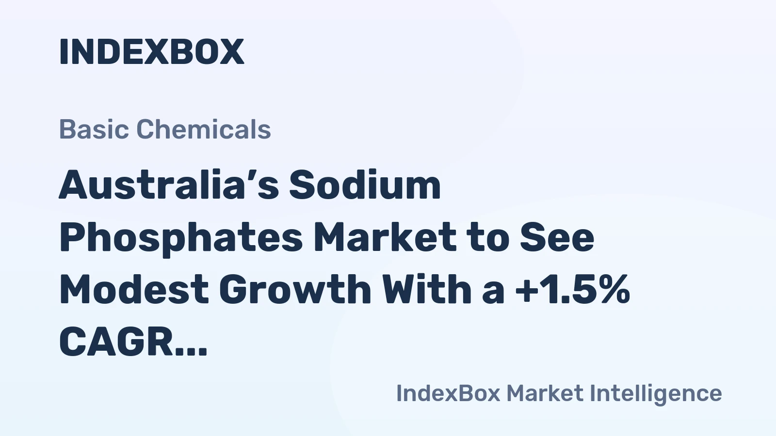 Australia’s Sodium Phosphates Market to See Modest Growth With a +1.5% CAGR Through 2035