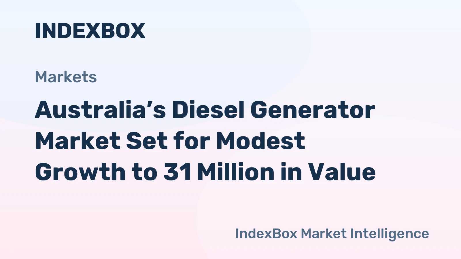 Australia’s Diesel Generator Market Set for Modest Growth to 31 Million in Value