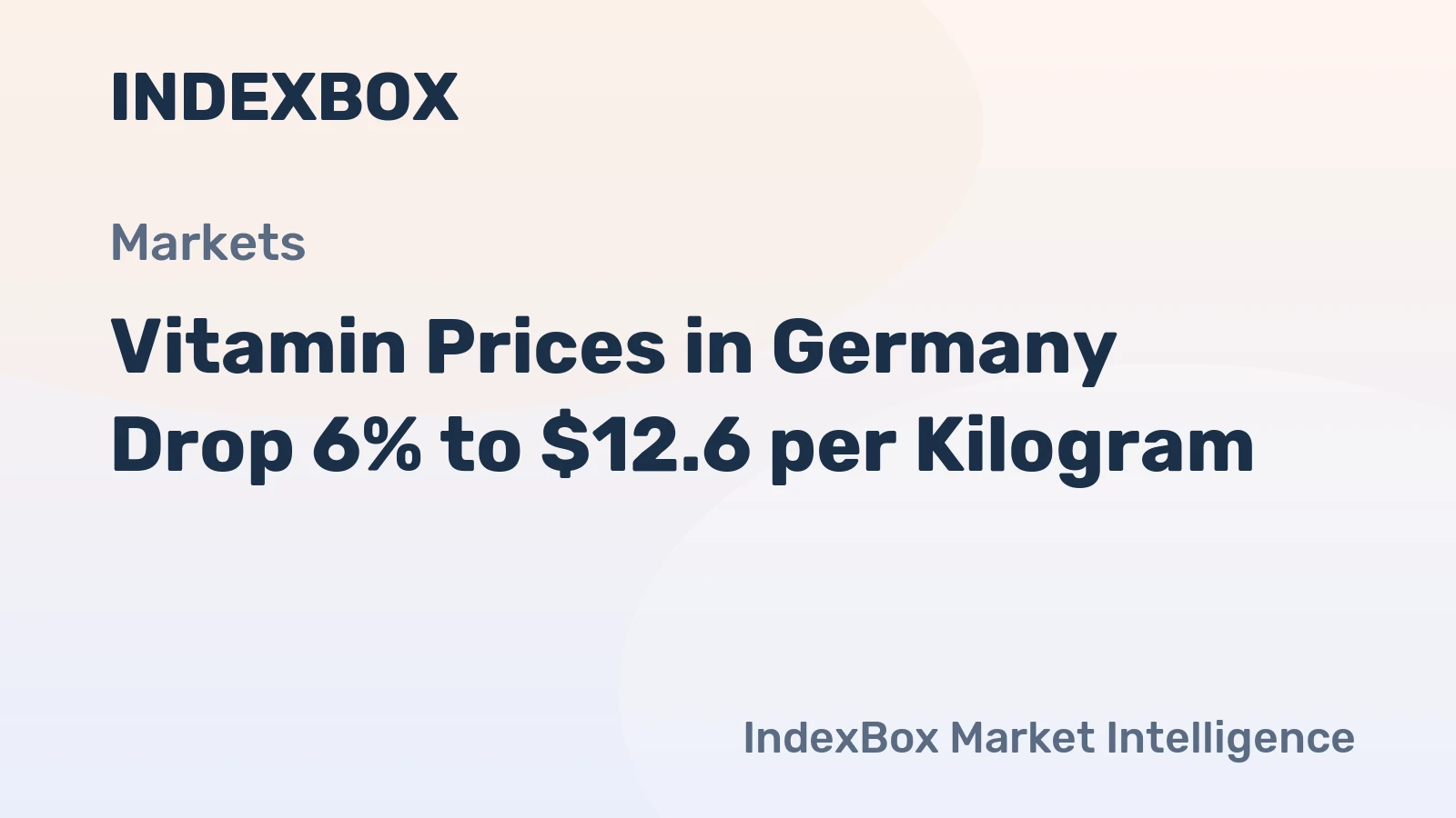 Vitamin Prices in Germany Drop 6% to $12.6 per Kilogram
