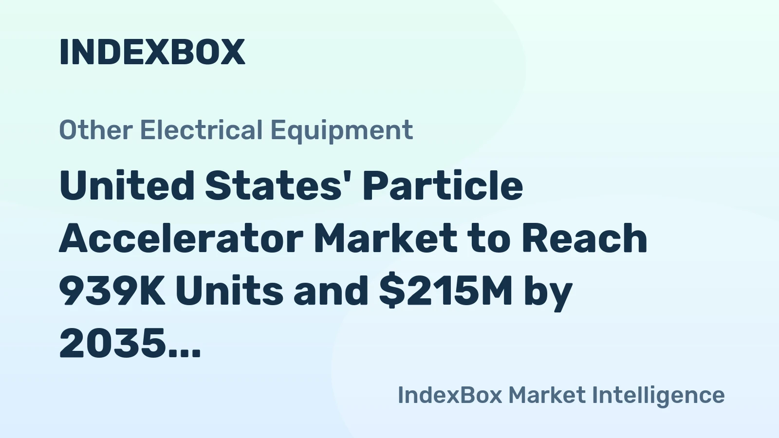 United States' Particle Accelerator Market to Reach 939K Units and $215M by 2035