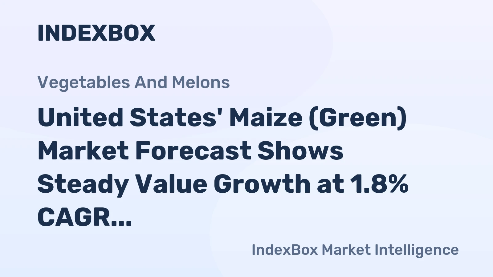 United States' Maize (Green) Market Forecast Shows Steady Value Growth at 1.8% CAGR Through 2035