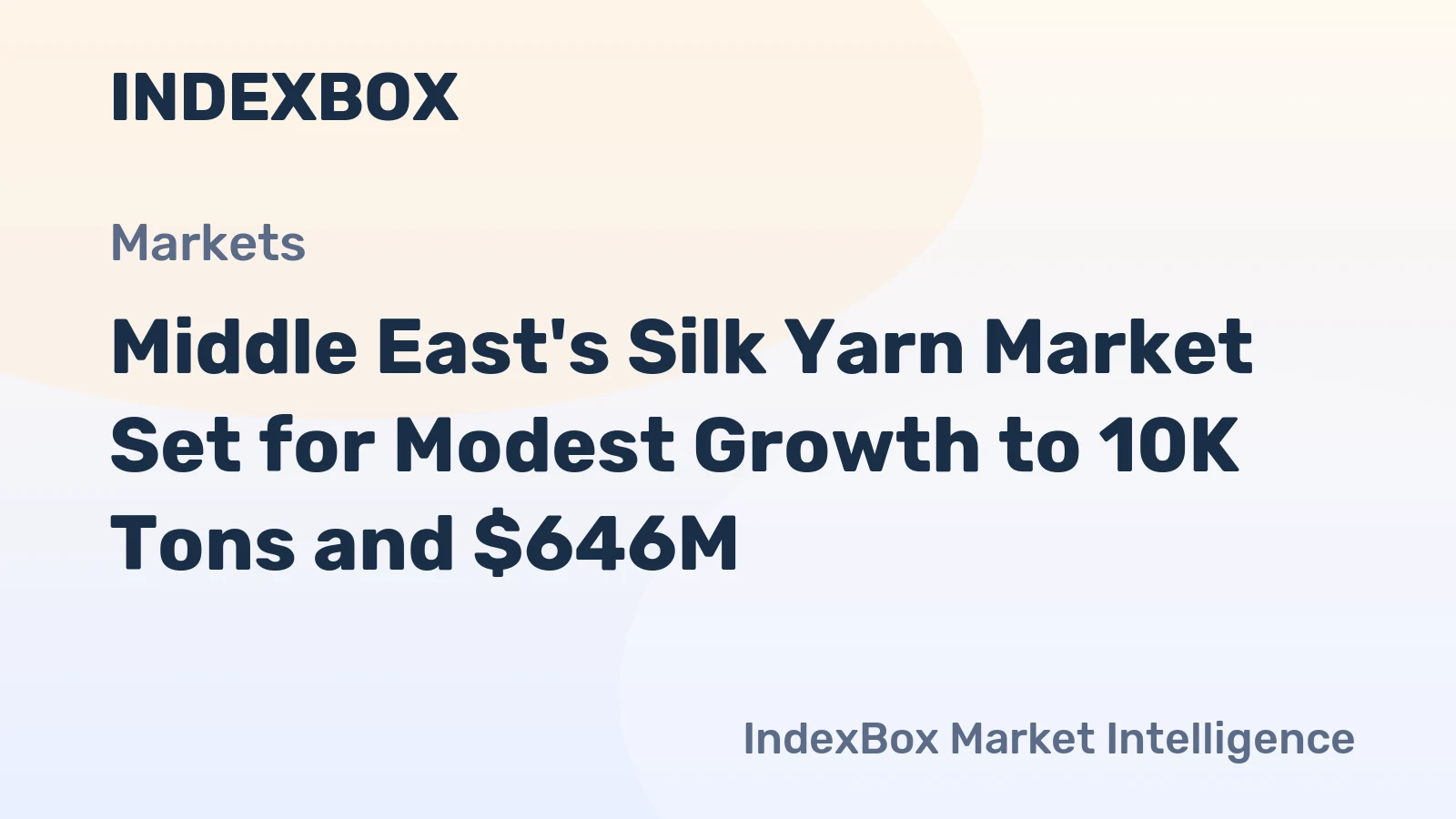 Middle East's Silk Yarn Market Set for Modest Growth to 10K Tons and $646M