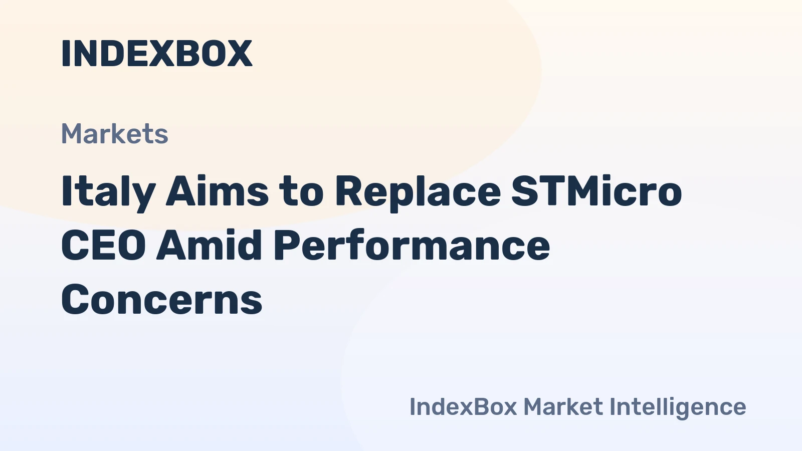 Italy Aims to Replace STMicro CEO Amid Performance Concerns