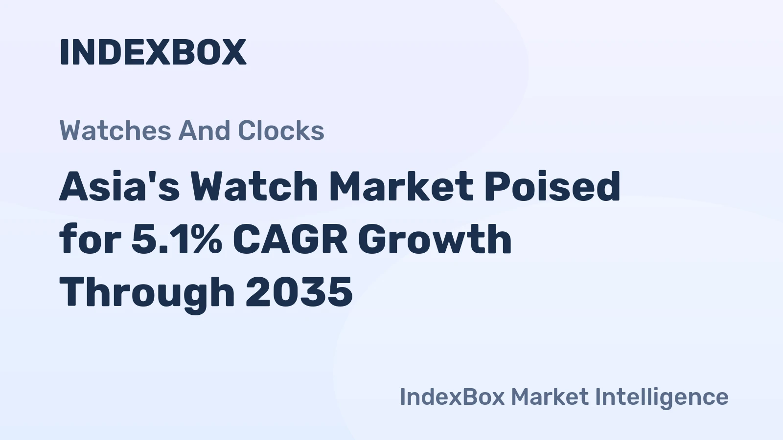 Asia's Watch Market Poised for 5.1% CAGR Growth Through 2035