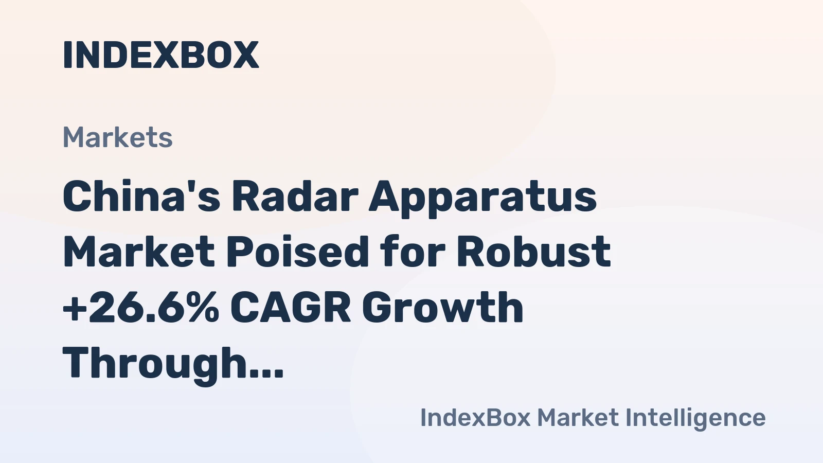 China's Radar Apparatus Market Poised for Robust +26.6% CAGR Growth Through 2035