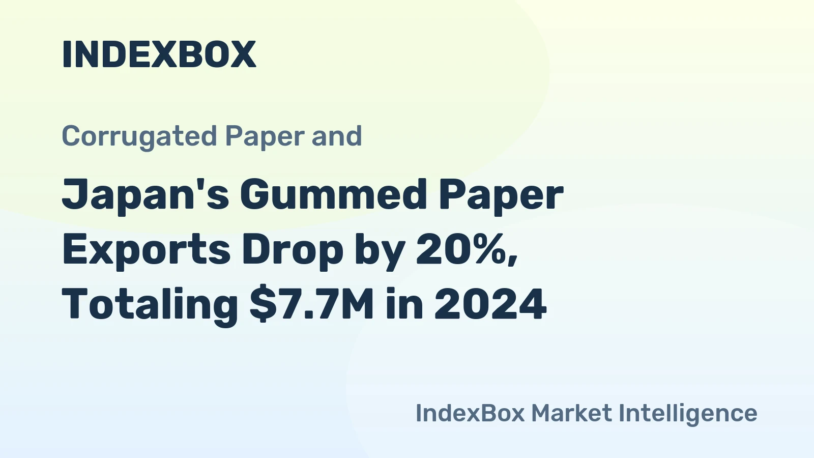 Japan's Gummed Paper Exports Drop by 20%, Totaling $7.7M in 2024