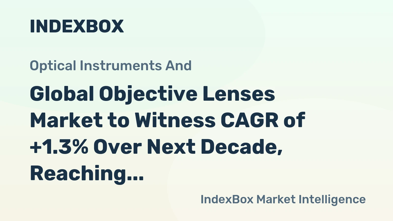 Global Objective Lenses Market to Witness CAGR of +1.3% Over Next Decade, Reaching $16.7B by 2035