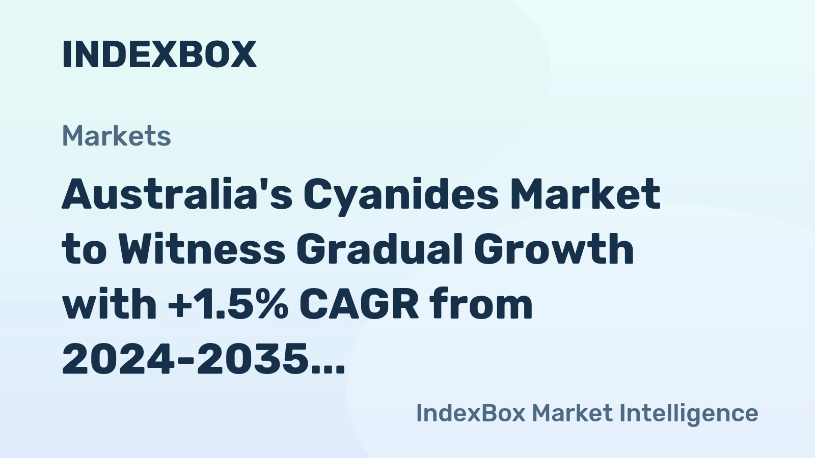Australia's Cyanides Market to Witness Gradual Growth with +1.5% CAGR from 2024-2035