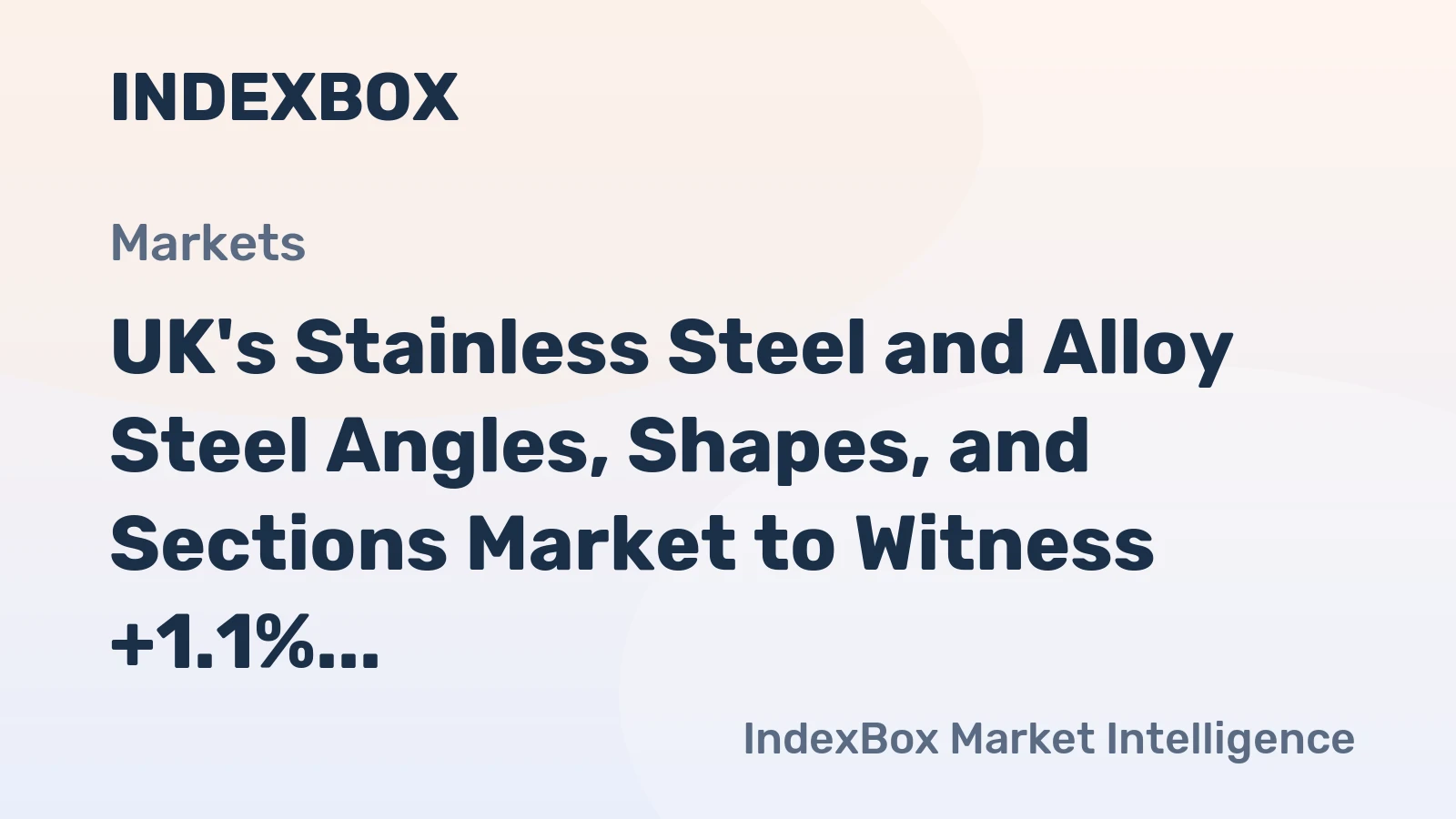 UK's Stainless Steel and Alloy Steel Angles, Shapes, and Sections Market to Witness +1.1% CAGR Growth from 2024 to 2035