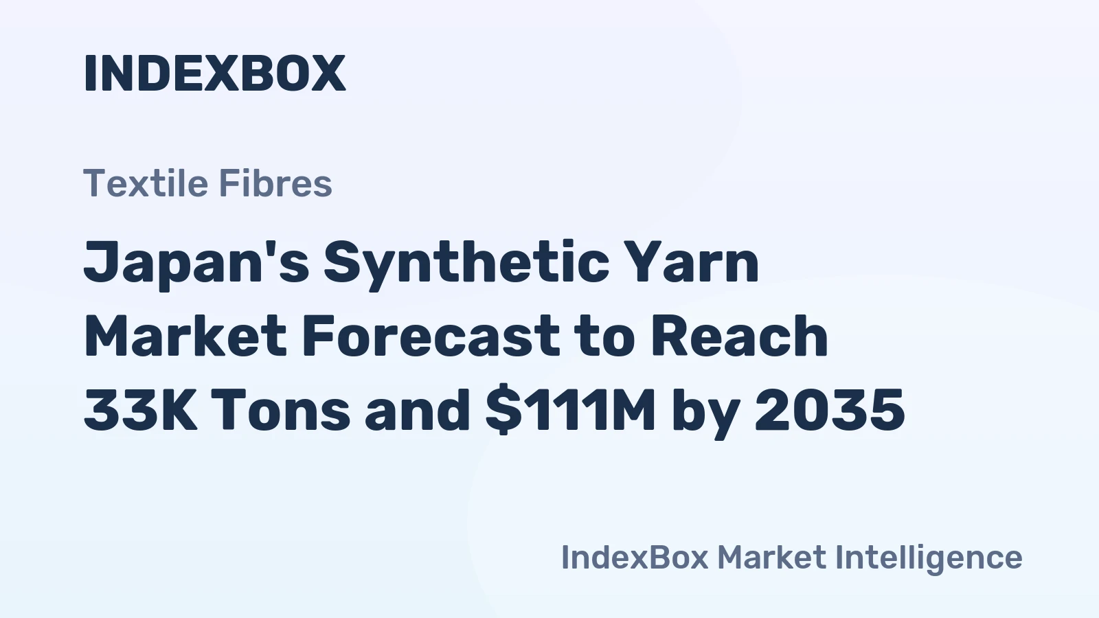 Japan's Synthetic Yarn Market Forecast to Reach 33K Tons and $111M by 2035