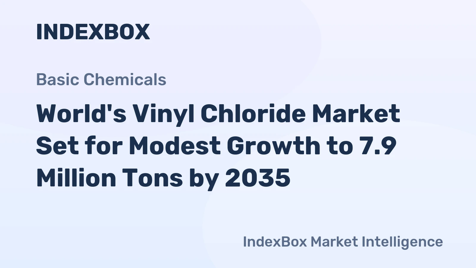 World's Vinyl Chloride Market Set for Modest Growth to 7.9 Million Tons by 2035