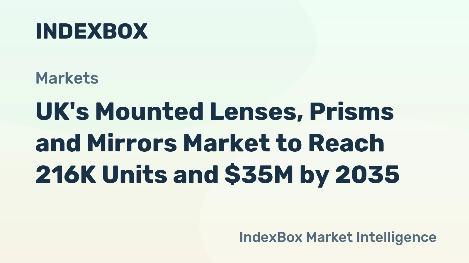 UK's Mounted Lenses, Prisms and Mirrors Market to Reach 216K Units and $35M by 2035
