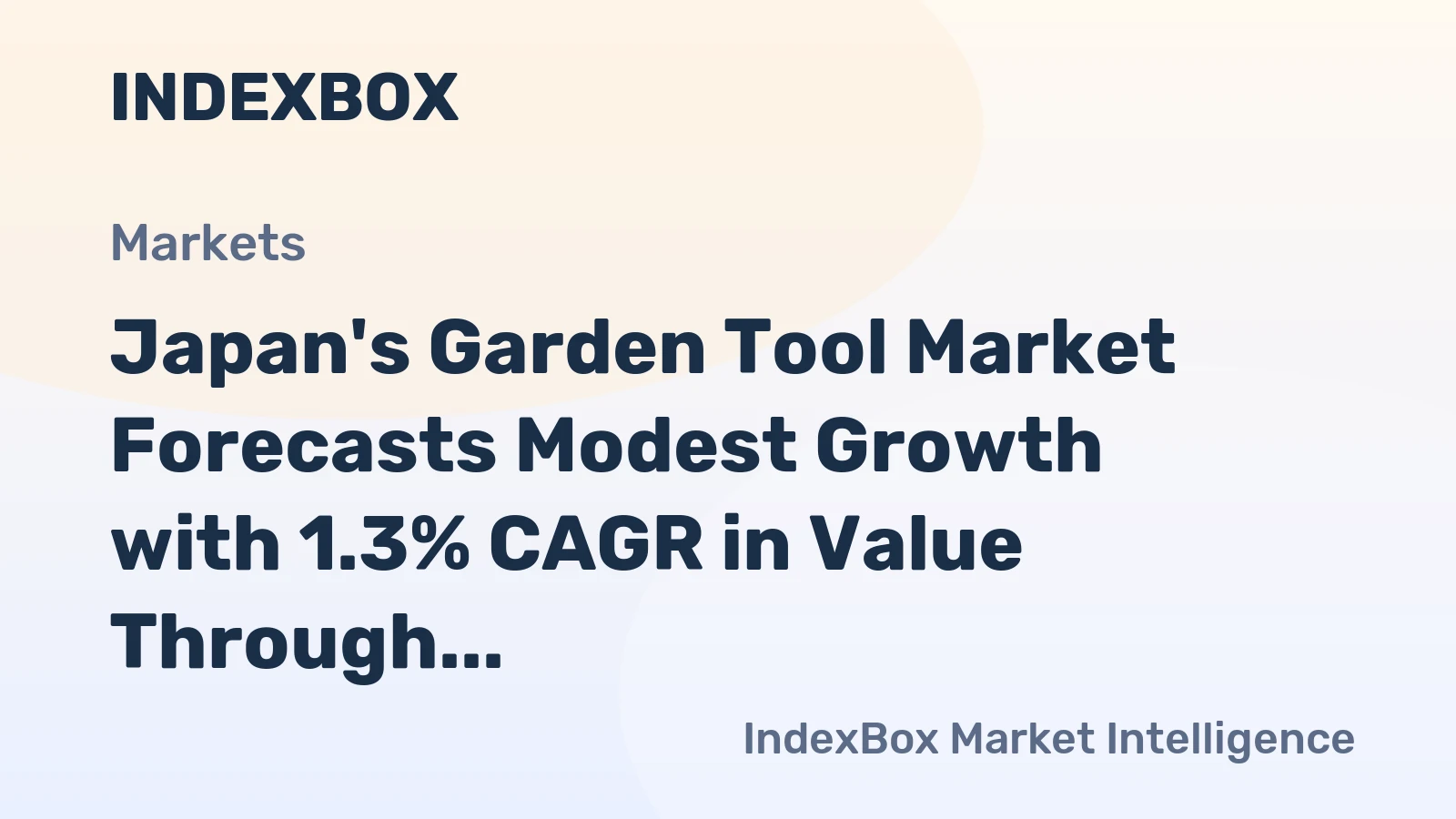 Japan's Garden Tool Market Forecasts Modest Growth with 1.3% CAGR in Value Through 2035