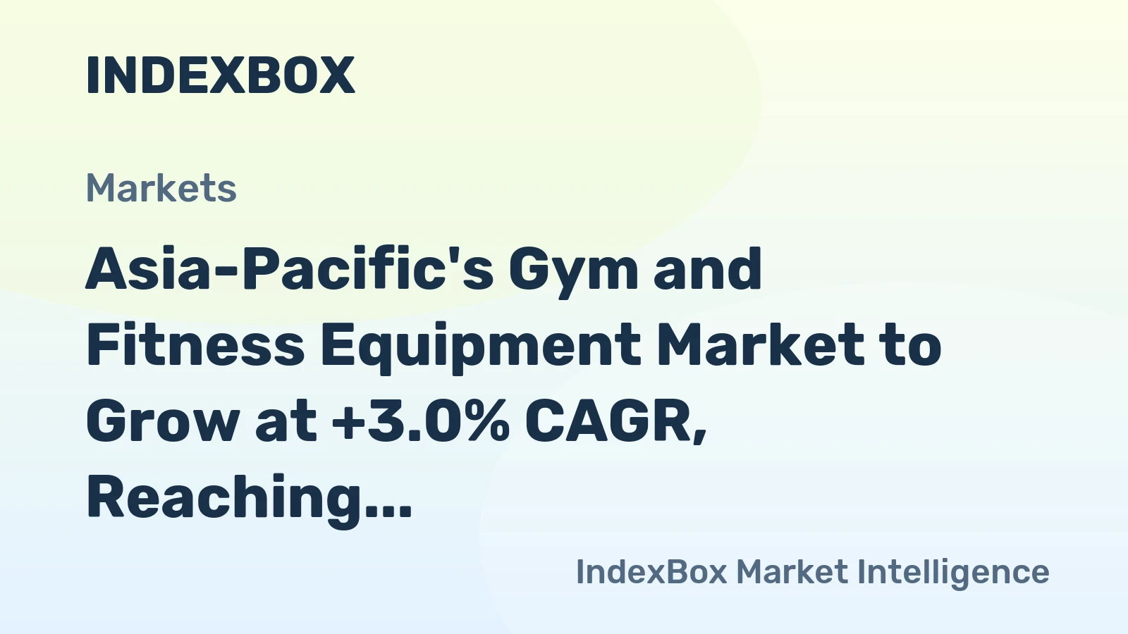 Asia-Pacific's Gym and Fitness Equipment Market to Grow at +3.0% CAGR, Reaching 1.7M Tons by 2035