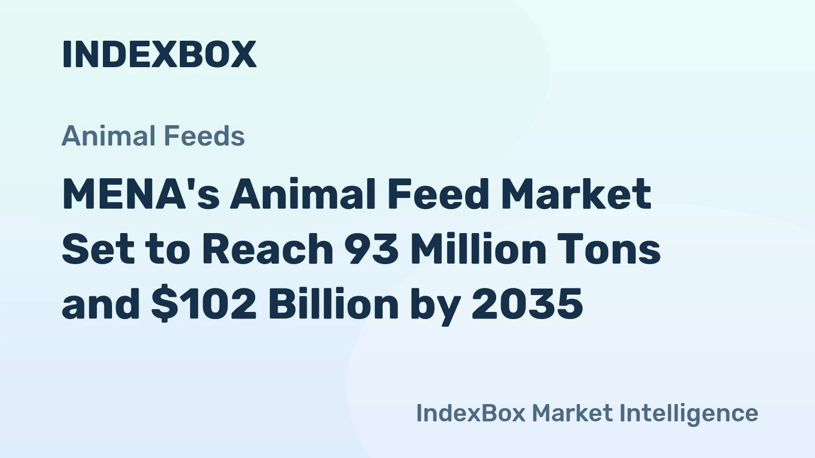 MENA's Animal Feed Market Set to Reach 93 Million Tons and $102 Billion by 2035